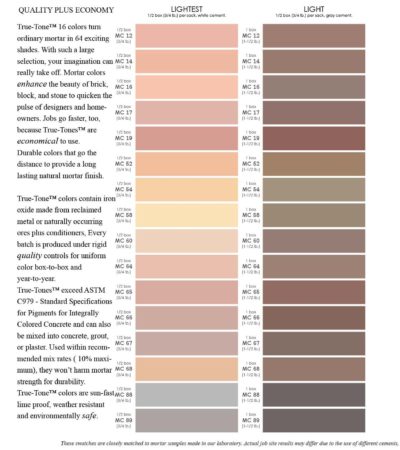 Mortar Colors | Concrete Color And Design